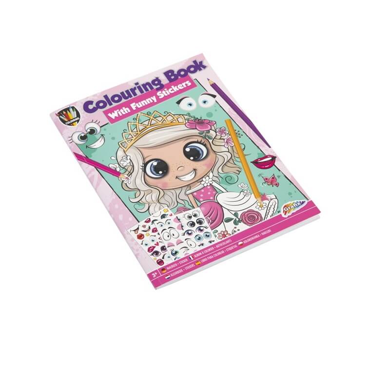 Carte de colorat A4 24 file si 2 file cu stickere | Contrastmarket