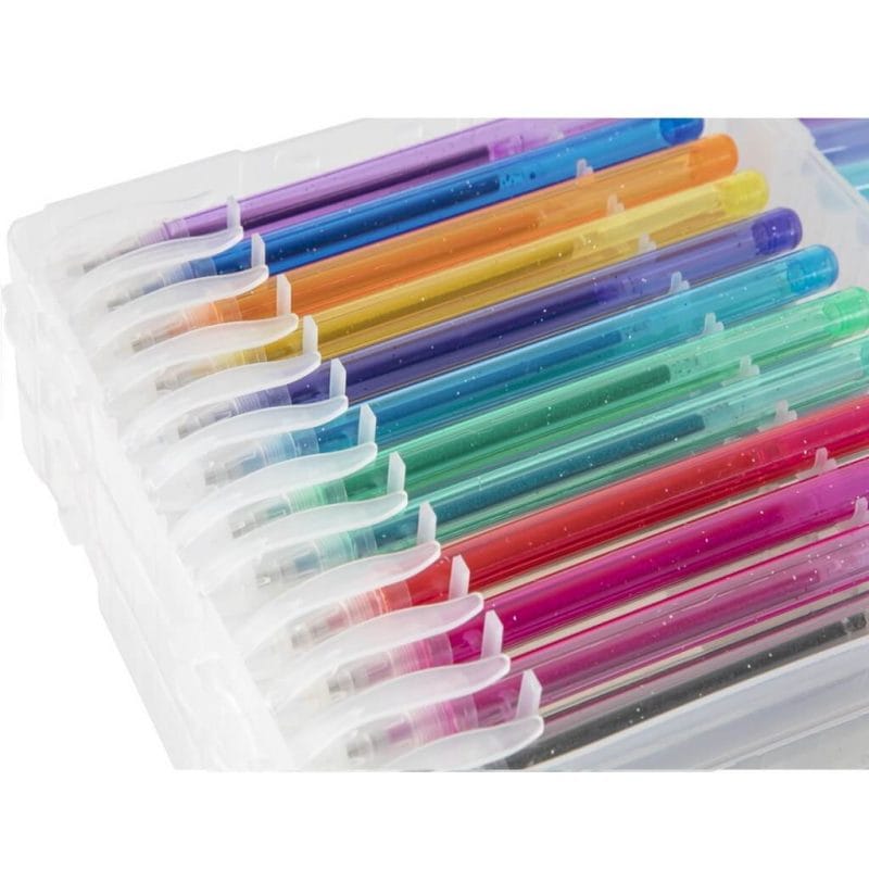Set 48 pixuri colorate cu gel Grafix in cutie de plastic | Contrastmarket