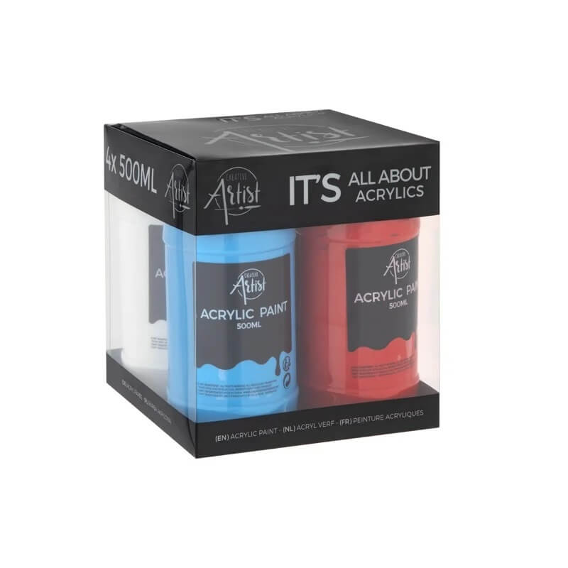 Set culori acrilice Creative Artist 4x500 ml | Contrastmarket