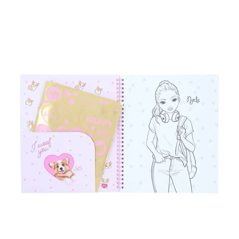 Carte de colorat Corgi TopModel | Contrastmarket